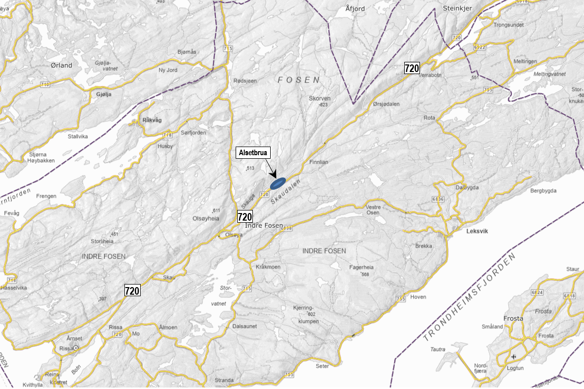 Varsel om planoppstart – reguleringsplan for fv. 720 Alsetbrua i Indre Fosen kommune - Trøndelag ...